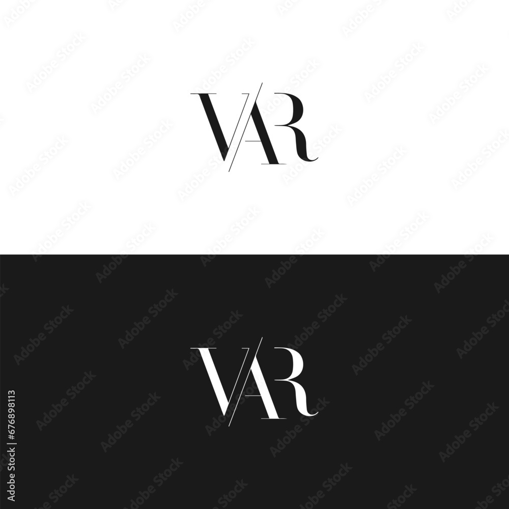 VAR logo. V A R design. White VAR letter. VAR, V A R letter logo design ...