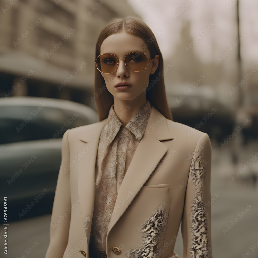 a skinny model portrait posing for the camera in an intriguing style ...