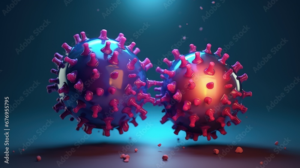 Cartoon characters cute, funny evil viruses, whimsical and infectious ...