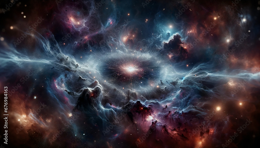 Galaxies in space, cosmos background showing a unveiling a cosmic event ...