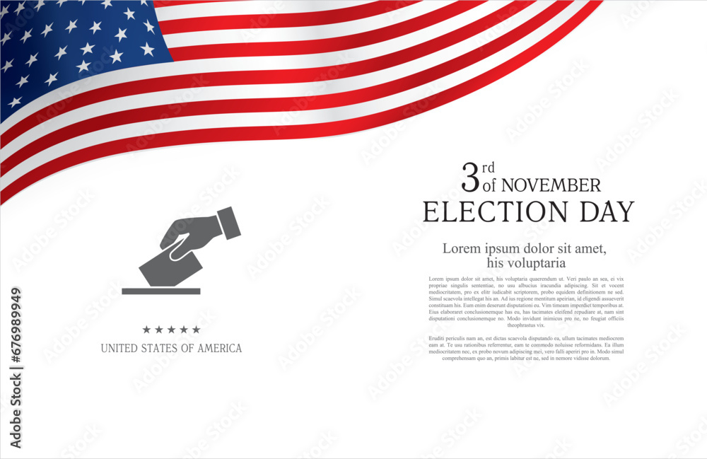 Election day banner layout design vector illustration Stock Vector ...