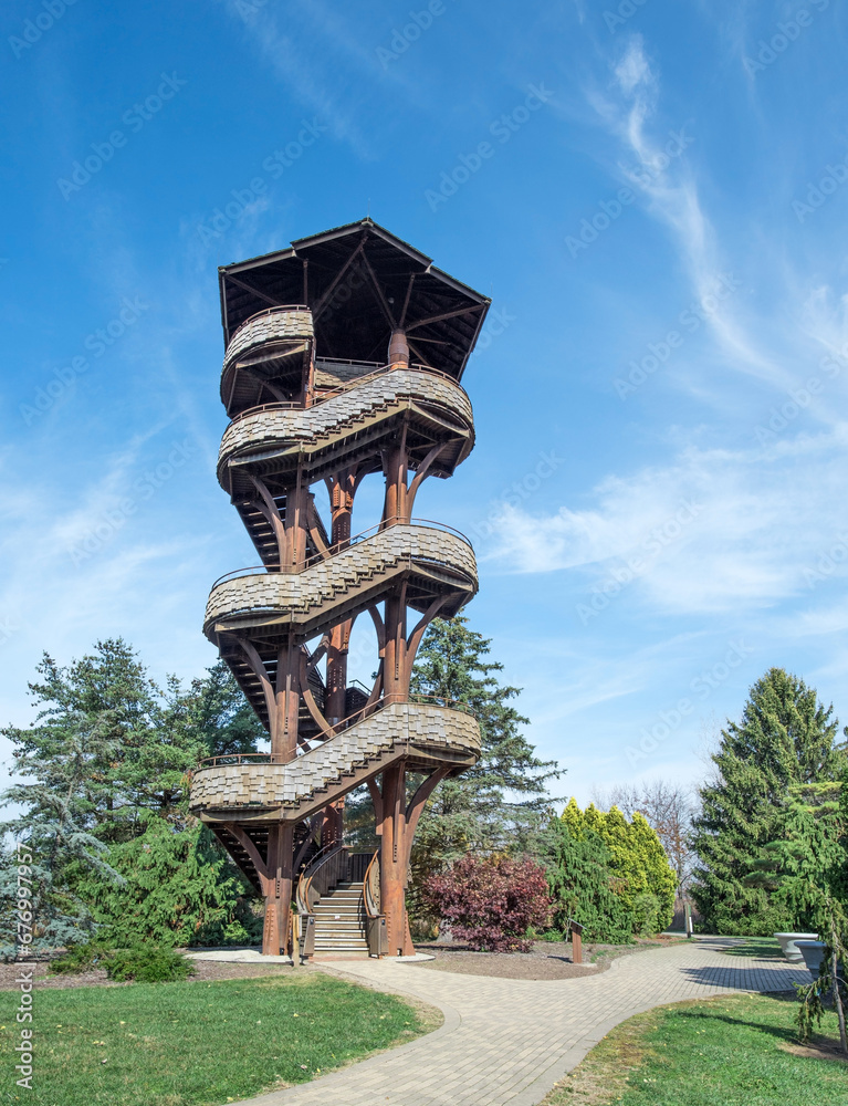 Kettering, Ohio, USA-November 6, 2023: The Tree Tower, at Metro Parks ...