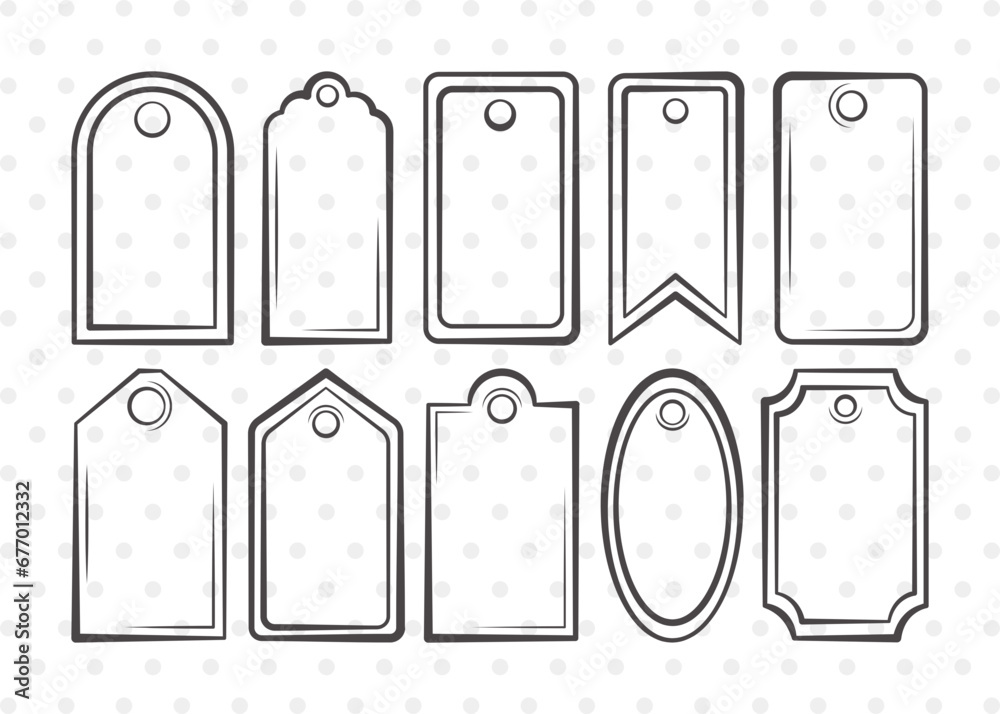 Vetor de Gift Tags Clipart SVG Cut File | Tags Svg | Label Tag Svg ...