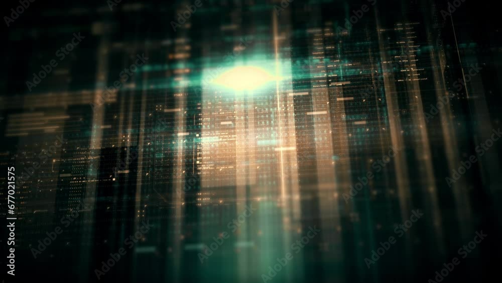 Immersive data matrix simulation UI with cutting-edge digital ...