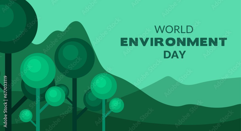 world environment day. Vector design for environmental sustainability ...