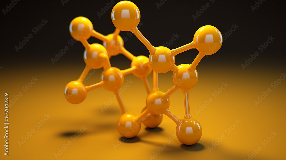 Hydrogen Sulfide Molecular Structure 3D Model, Chemistry Science Art ...