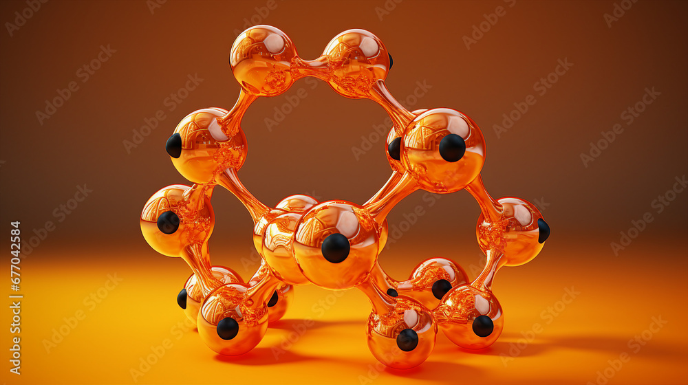 Hydrogen Sulfide Molecular Structure 3D Model, Chemistry Science Art ...