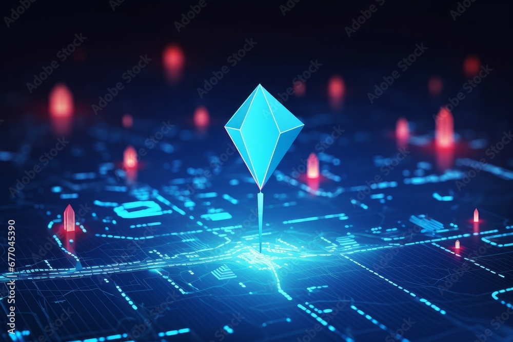 Futuristic Location pin point sharing and attraction digital ...