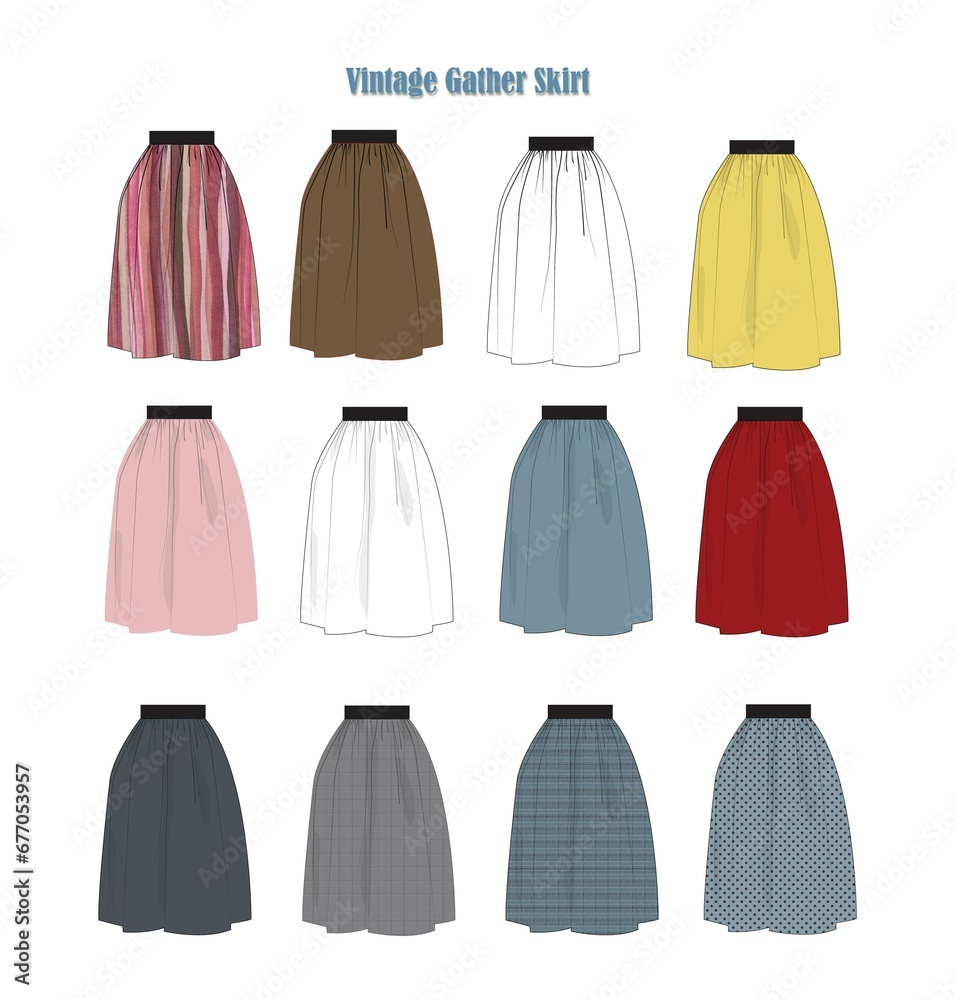 Gathered Skirt