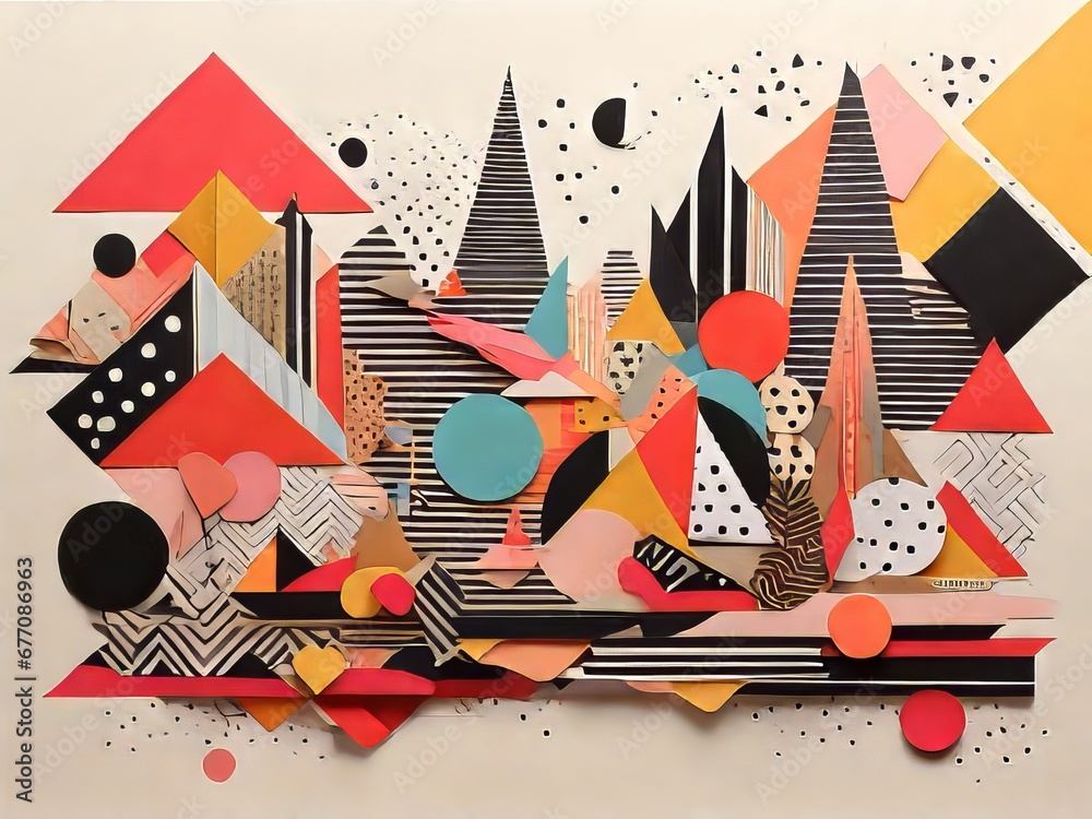 fondo de collage de papel visualmente descriptivo, que muestra una ...