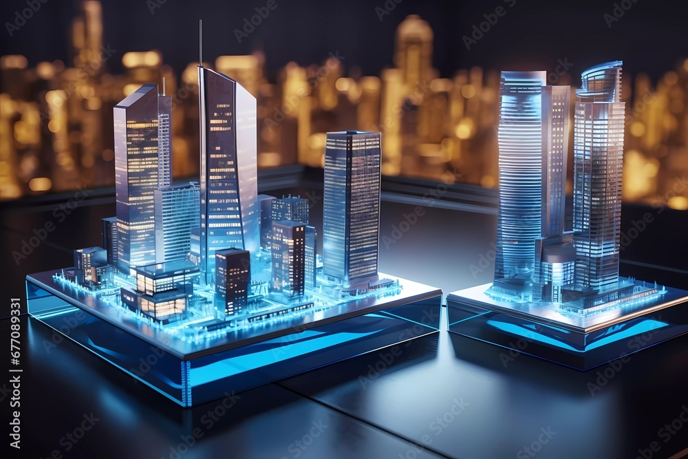 3d holo concept creates a miniature maquette model of a small ...