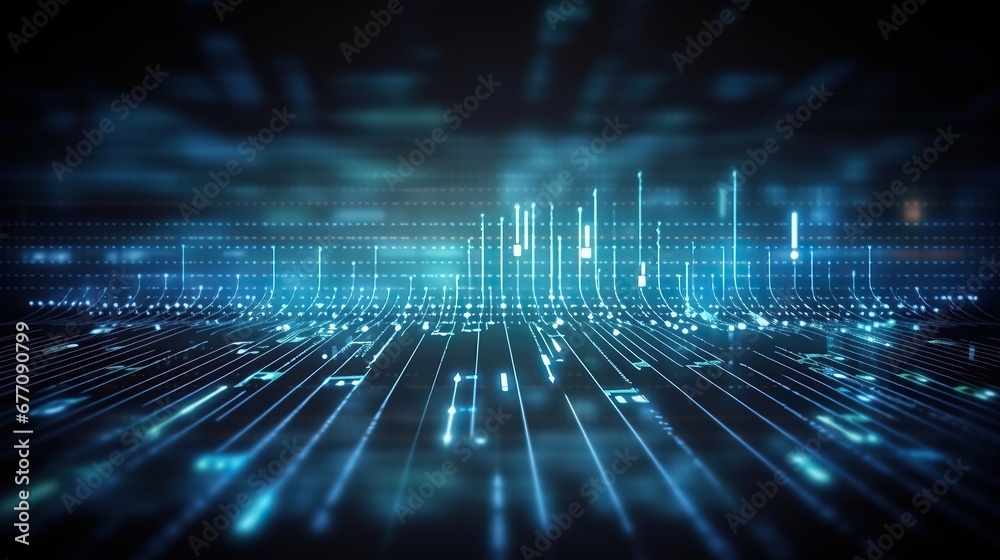 Virtual digital matrix particles abstract cyber space environment ...
