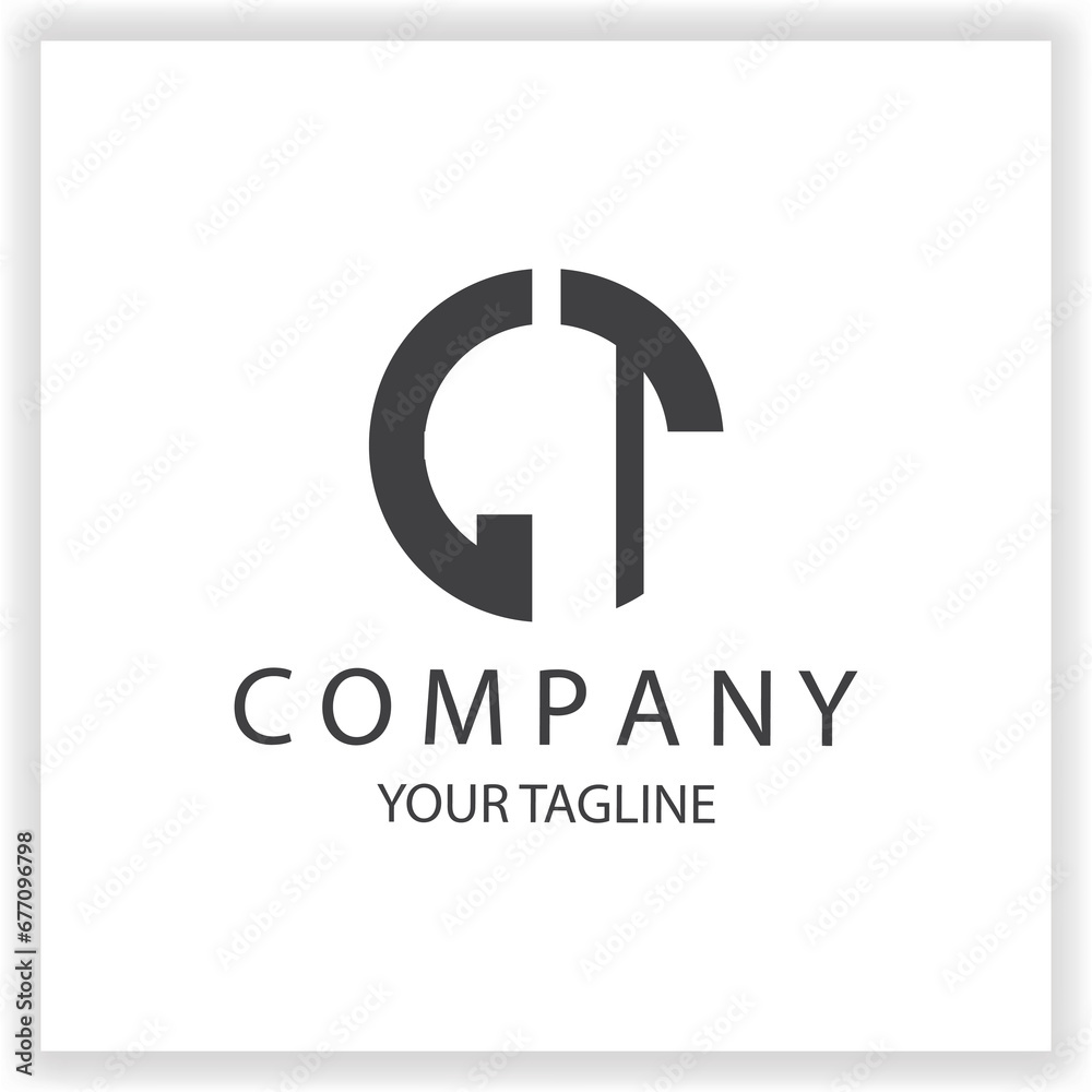 LT Logo monogram simple and modern circle black colour design template ...