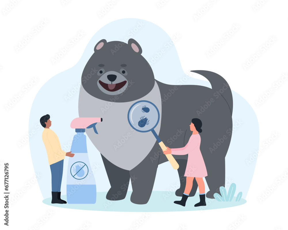 Diagnosis of parasite infection by veterinarian vector illustration ...