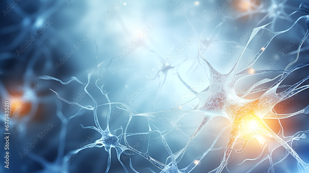 Active nerve cells neuronal network with electrical signals ,Probing ...