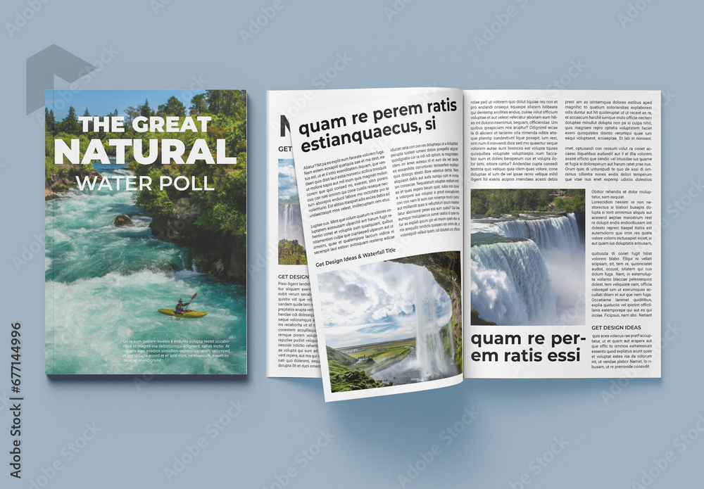 Natural Magazine Layout Stock Template | Adobe Stock