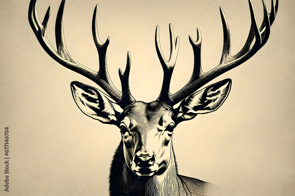 deer head with horns ,deer head silhouette ,deer head vector ,deer head ...