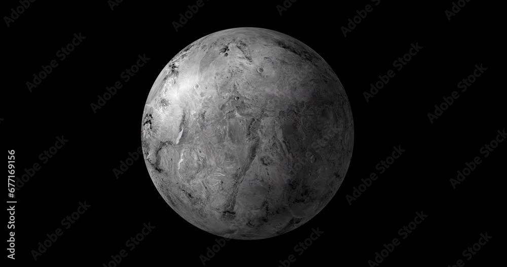 Vidéo Stock 4k seamless looping animation of dwarf planet of the solar ...