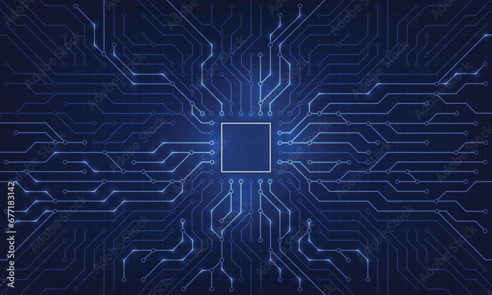 Circuit board. Technology background. Central Computer Processors CPU ...