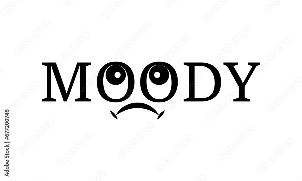 Moody logo design. Abstract moody. Vector Moody design. Stock Vector ...