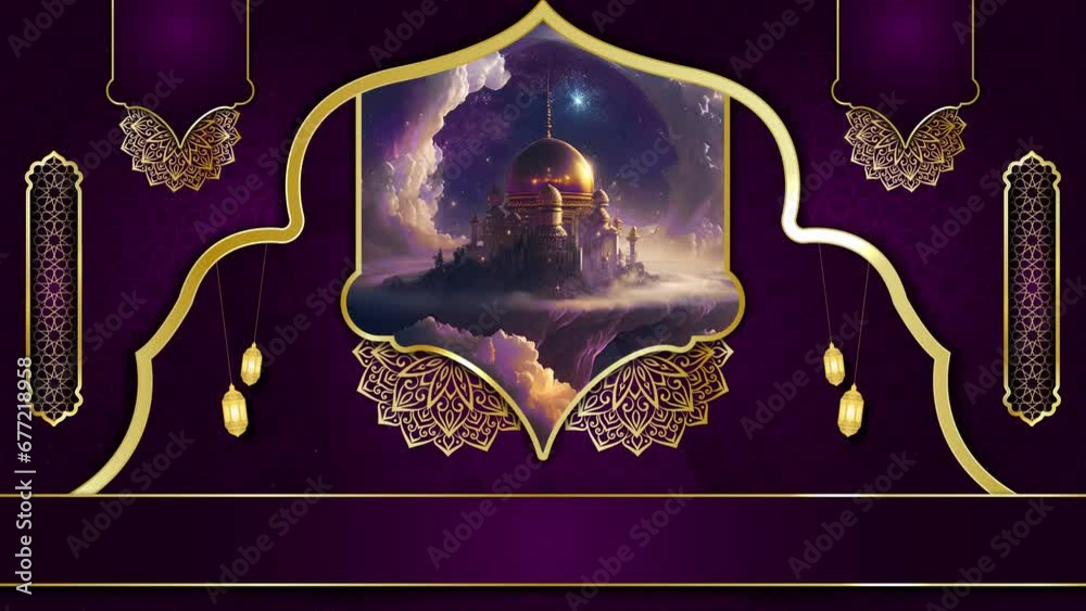 animated luxury islamic background , muslim mosque , islamic design ...