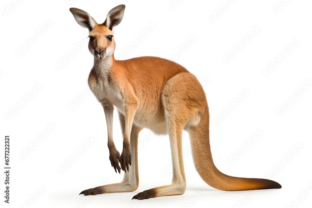 red kangaroo isolated on white background PNG Stock Photo | Adobe Stock