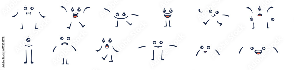 Set of various colored cartoon bacterial pathogen cute microbe isolated ...