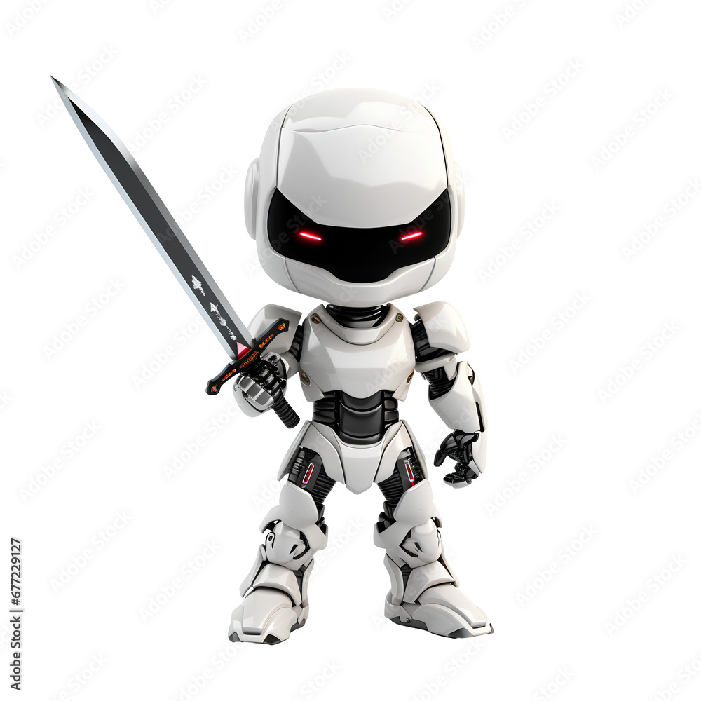 Cool ninja robot on transparent background PNG Stock Illustration ...