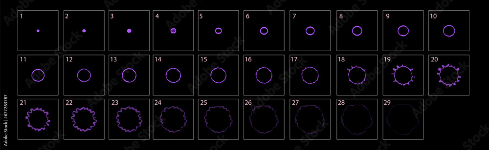 Animation of smoke. Smoke Animation effect for games. Sprite sheet for ...