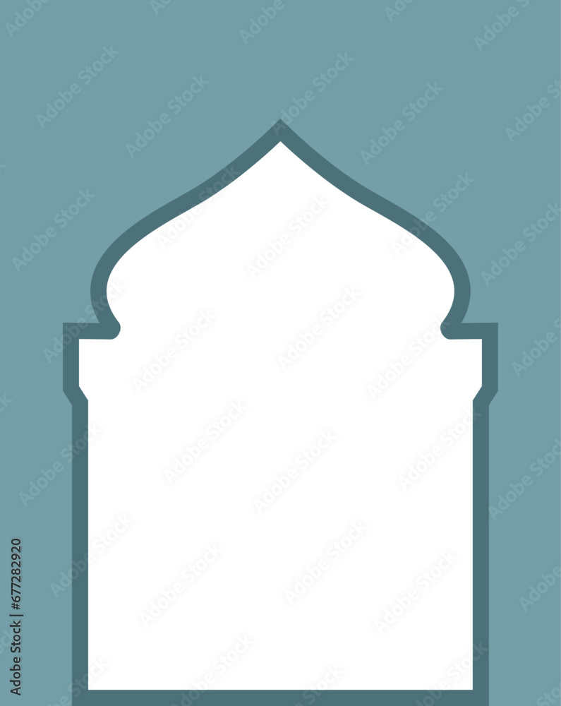 Traditional Islamic arches. Architectural type of arches shapes window ...