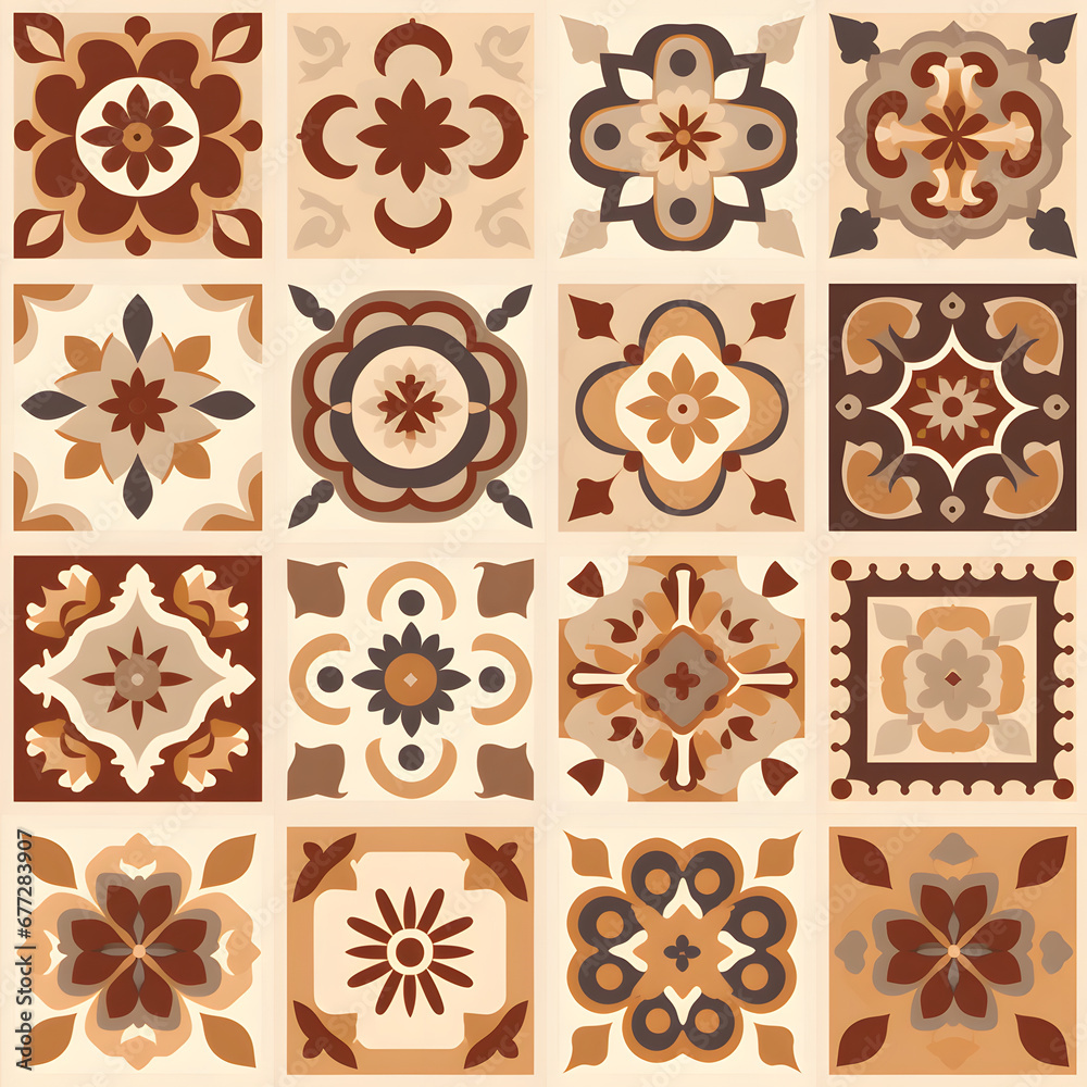 azulejo, seamless pattern. wall ceramic tiles. a repeating backdrop, a ...