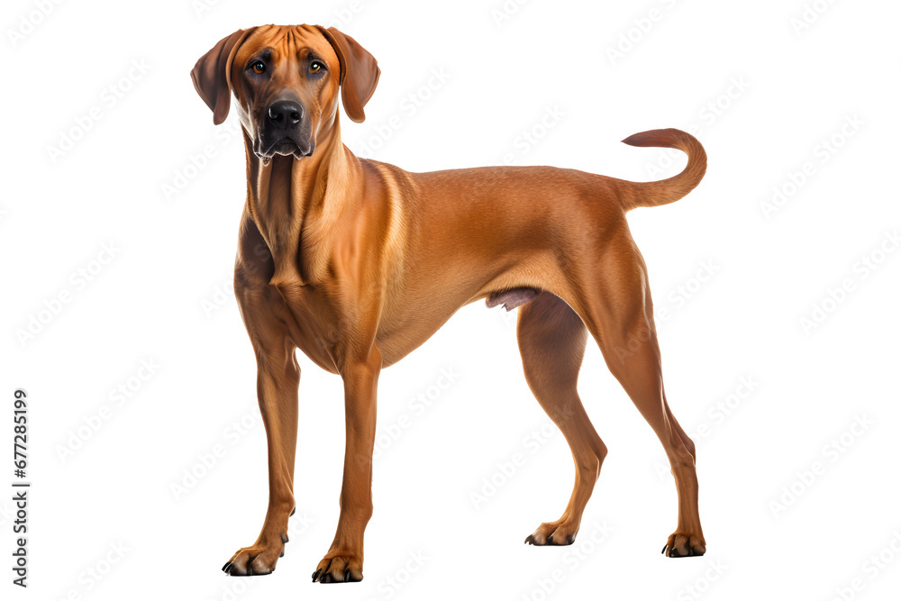 Rhodesian Ridgeback Dog Race Full Body Isolated Transparent Background ...