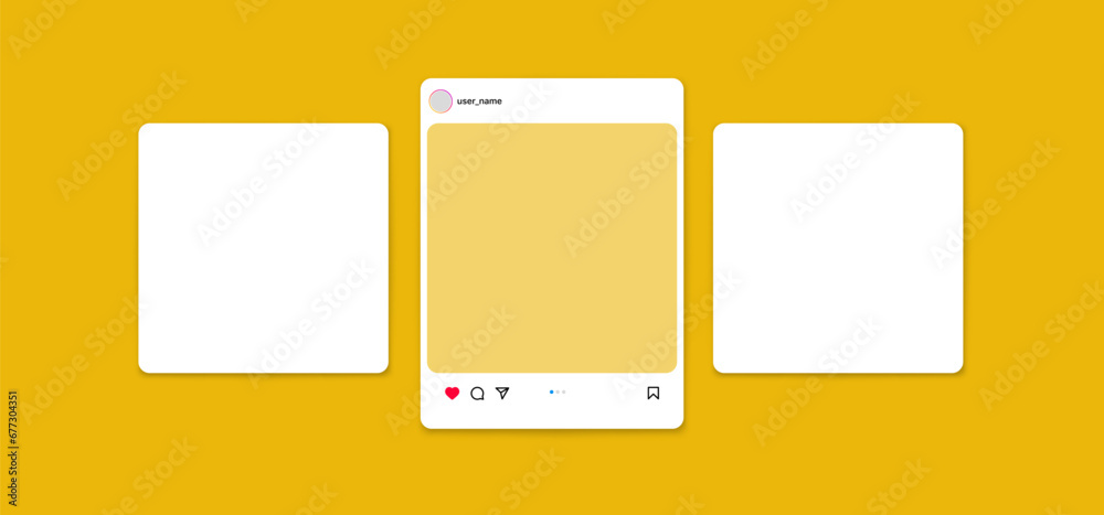 Vetor de instagram post mockup vector. social media instagram carousel ...