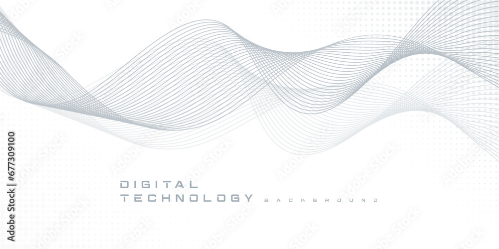 Digital technology futuristic internet network speed connection white ...