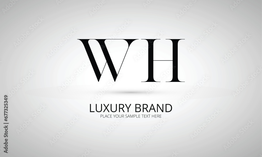 WH V wh initial logo | initial based abstract modern minimal creative ...
