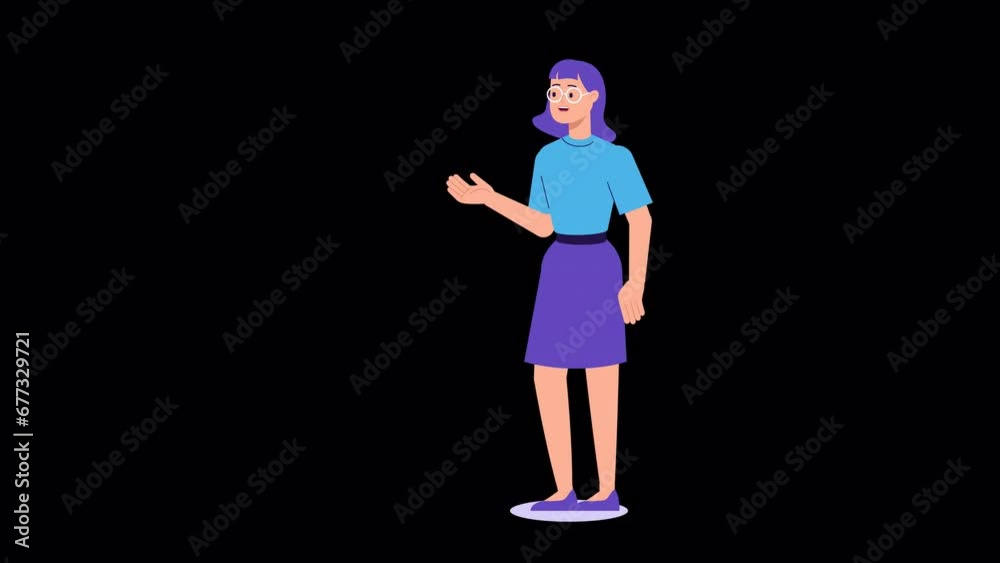 Lip syncing Facial Animation for narration. ALPHA channel. Female ...