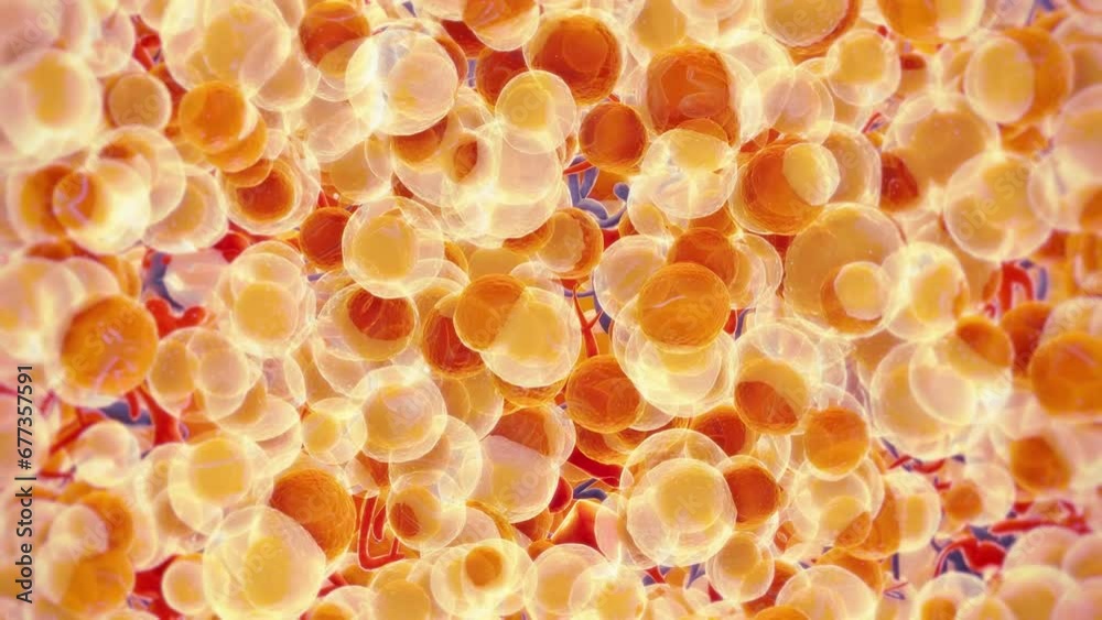 3d Animations of Adipocytes fat cells Stock ビデオ | Adobe Stock