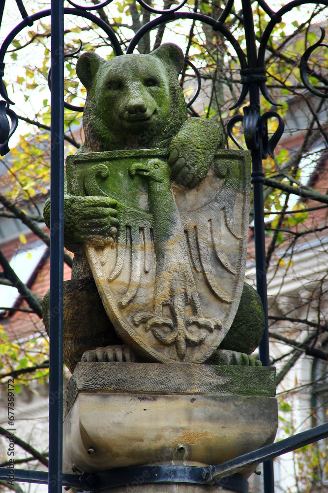 Berlin, Germany - November 9, 2023: Wappenbrunnen fountain, depicting ...