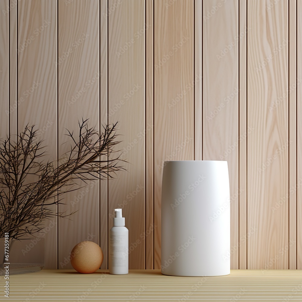 Clean Scene Mockup for products, Wood texture walls, Background for ...