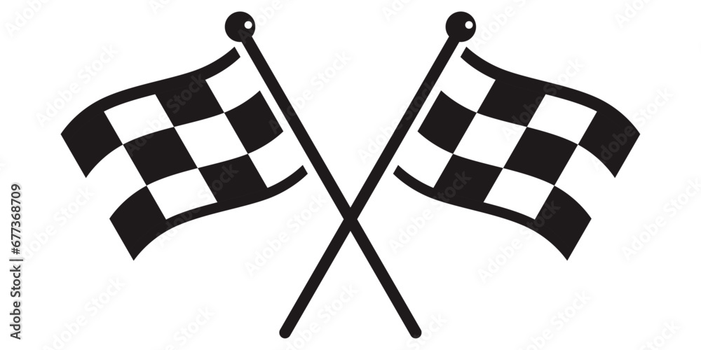Checkered flags in sports races. Formula 1 racing flags icon. Racing ...