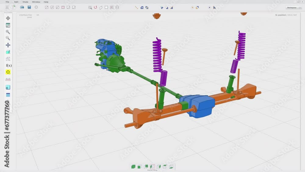 Assembling automotive industry machine details in the modern cad ...