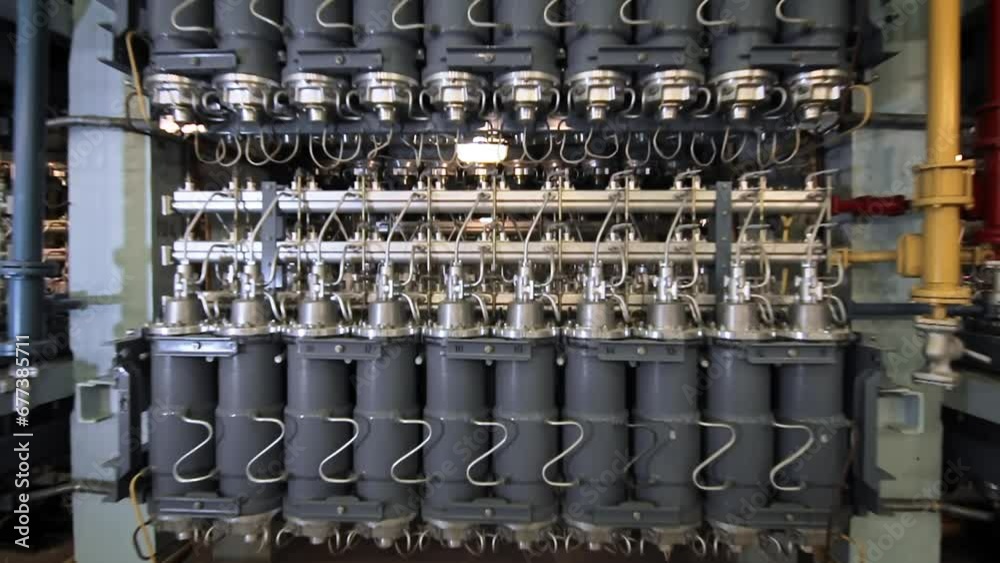 Close Up Of Modernized Gas Centrifuges For Uranium Isotope Separation ...