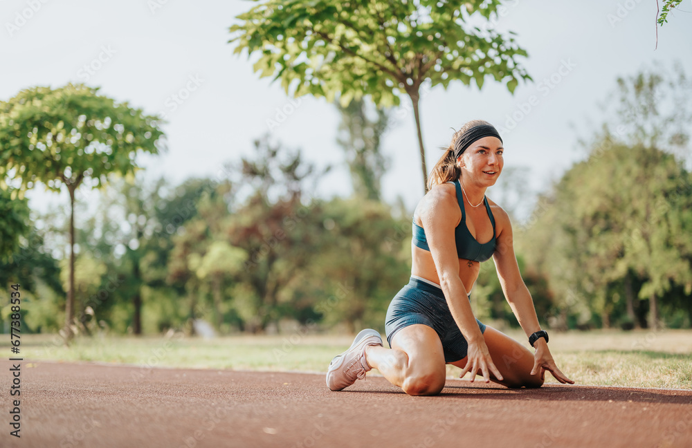 Active girl confidently balances in a headstand pose. Fit and flexible ...