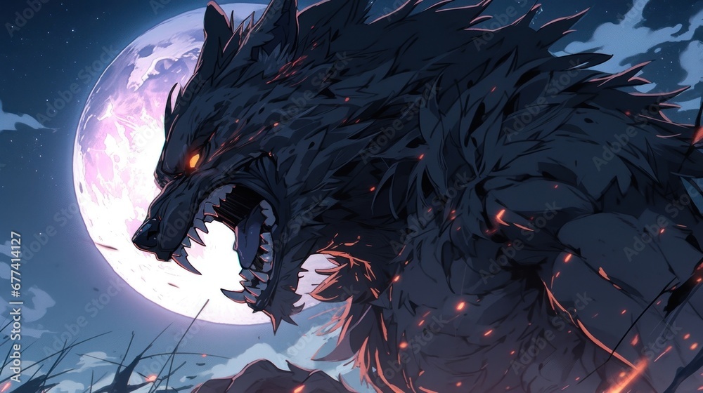 A fearsome and legendary werewolf, caught between the human and wolf ...