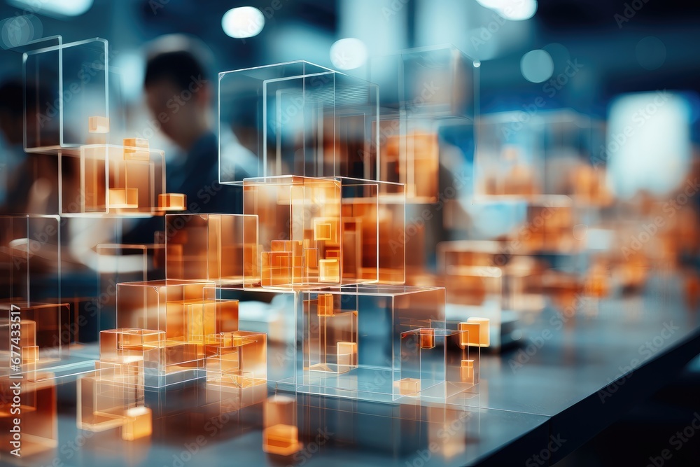 An abstract background image for an office focused on project ...