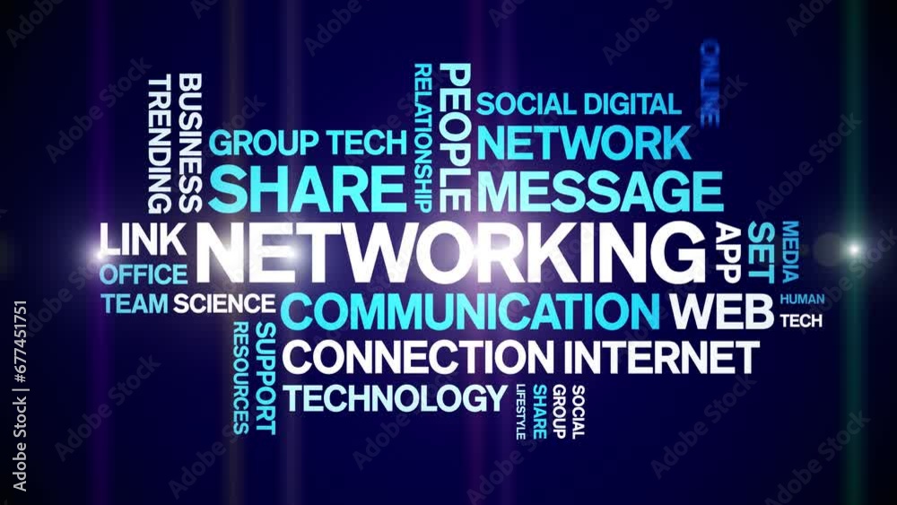Networking animated tag word cloud;text design animation kinetic ...