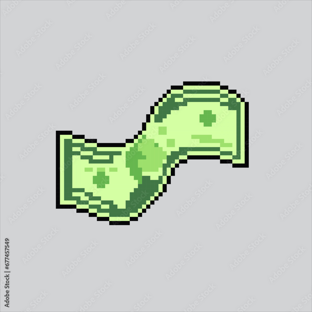 Pixel art illustration Cash Money. Pixelated Cash Money. Cash Money ...