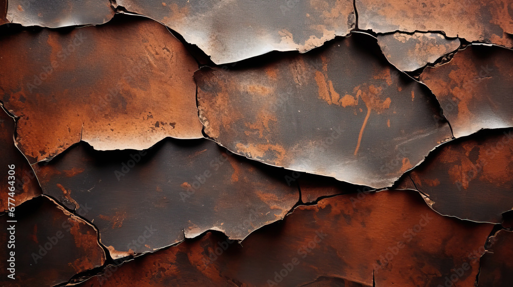 Rusty surface of metallic texture dark background with corrosion ...