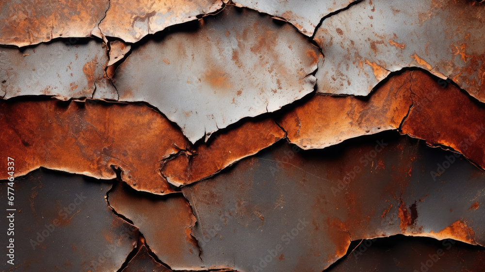 Rusty surface of metallic texture dark background with corrosion ...