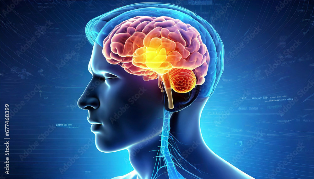 3D Visualization Illustrating the Active Anatomy of the Human Brain, 3D ...